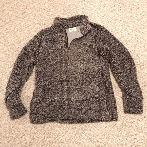 Sweaters | Fuzzy Gray Quarter Zip | Poshmark